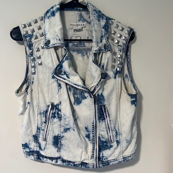 Bullhead | Jackets & Coats | Bullhead Studded Acid Wash Vest | Poshmark